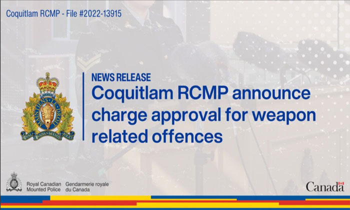 Coquitlam RCMP announce charge approval for weapon related offences ...